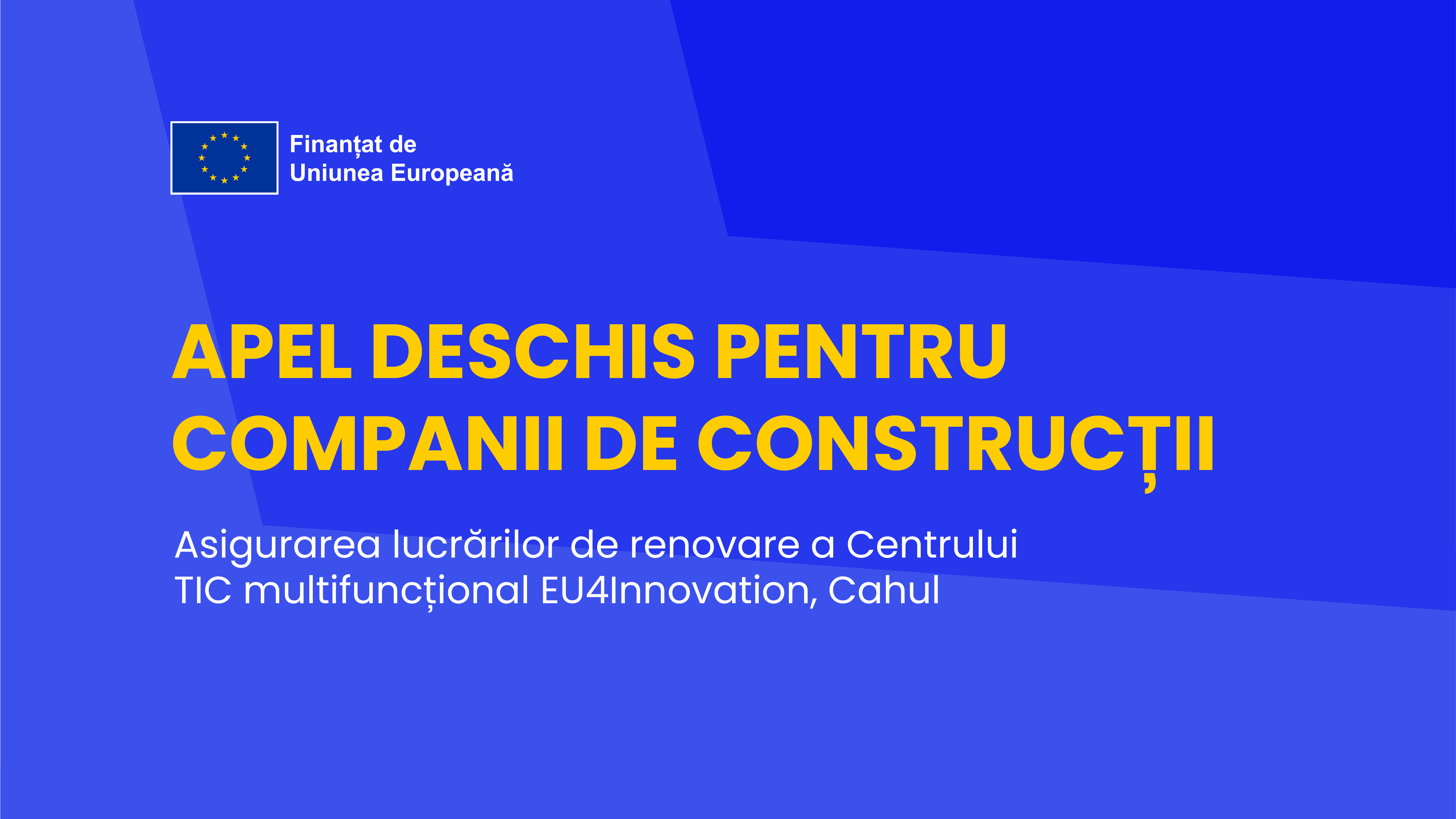 Apel deschis pentru companii de construcții: Asigurarea lucrărilor de ...