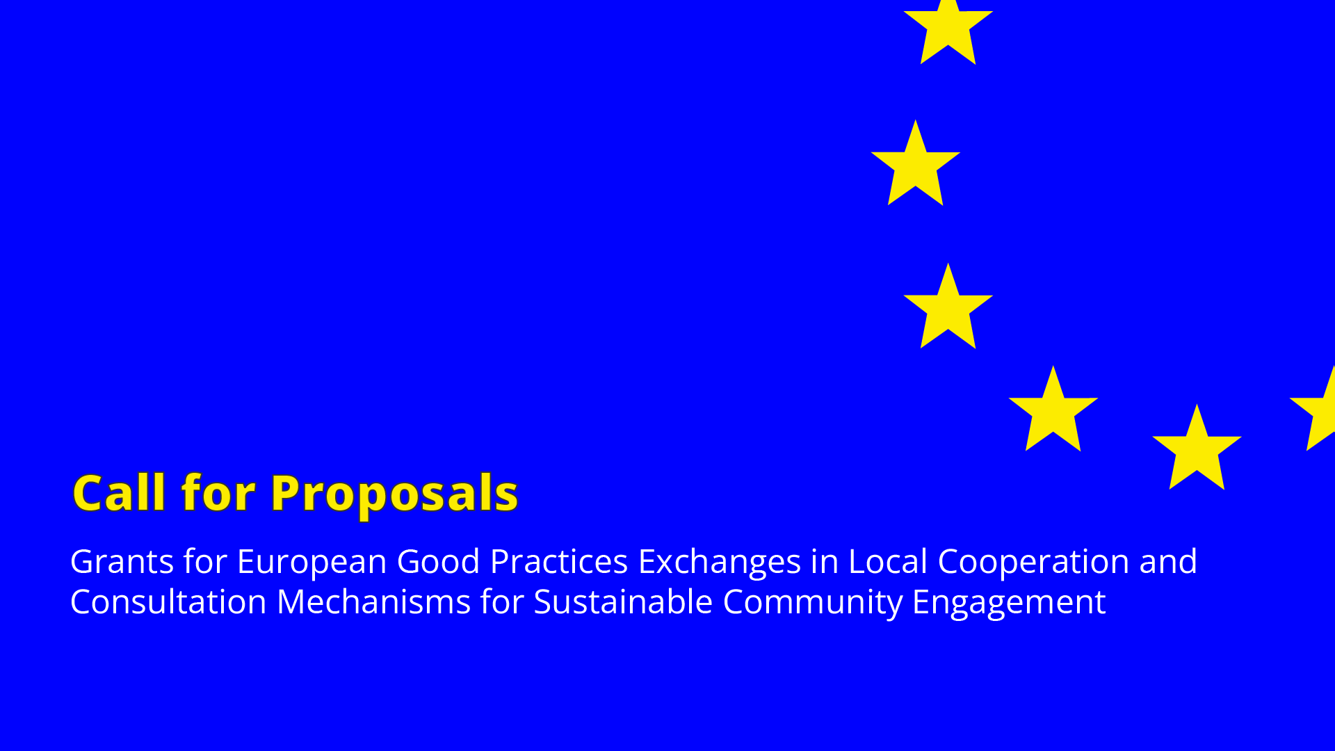 Grants for European Good Practices Exchanges in Local Cooperation - EU ...